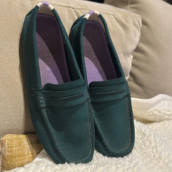 Rothy's | Shoes | Rothys The Driver Loafer Hunter Green Worn Very ...